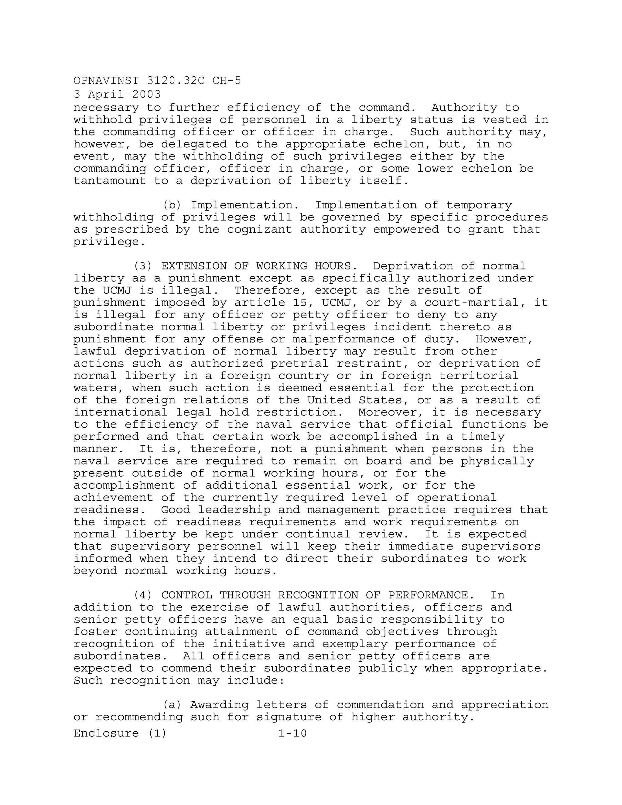 Leadership Accountability Authority Responsibility (SORN OPNAVINST 3120 ...