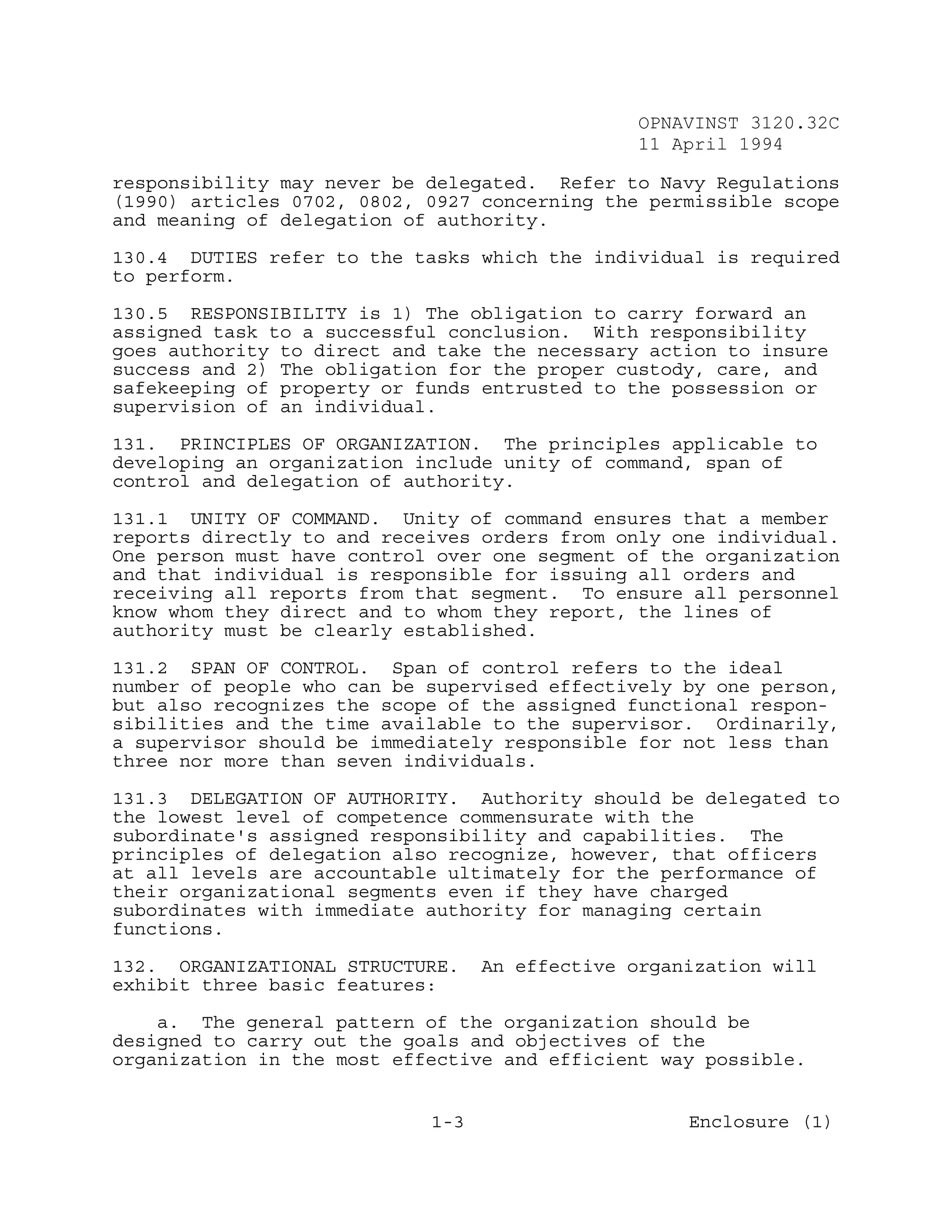 Leadership Accountability Authority Responsibility (SORN OPNAVINST 3120 ...