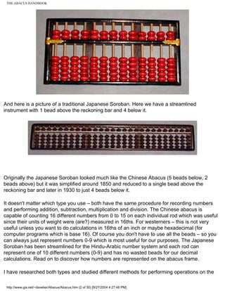 Soroban handbook | PDF