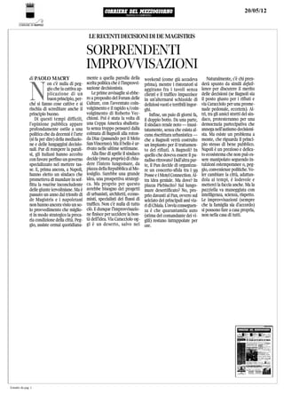 Sorprendenti improvvisazioni. di paolo macry | PDF