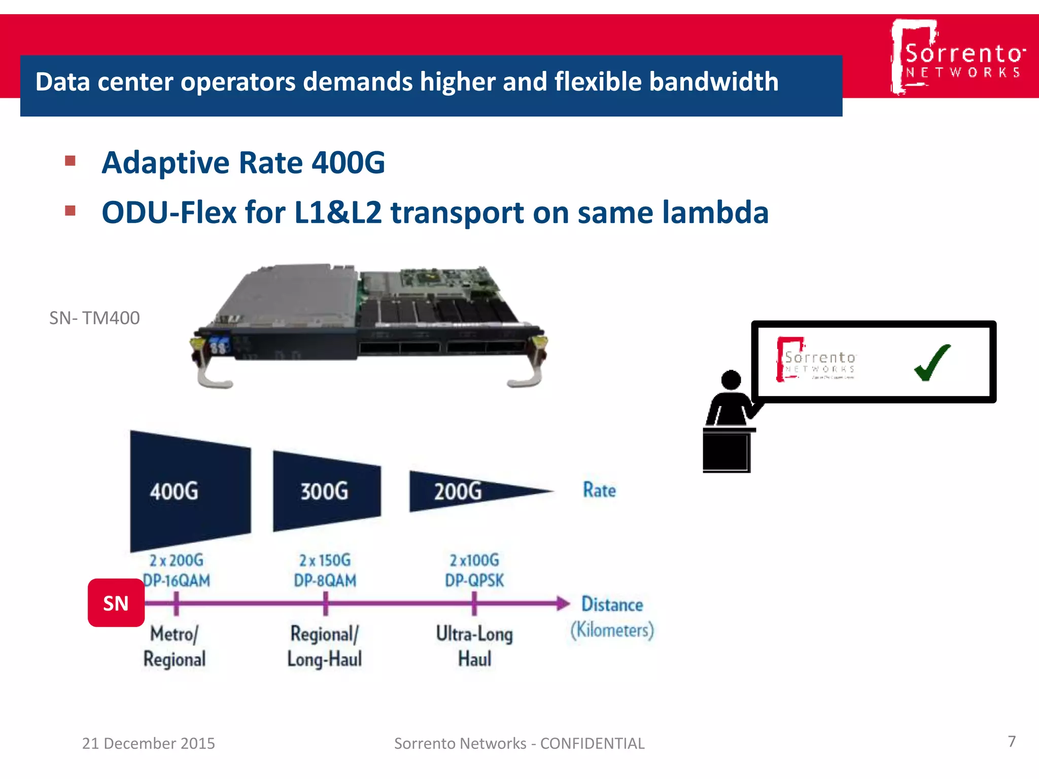 Sorrento Networks GigaMux for the Datacenter | PPTX