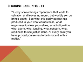 Sorrows, Godly and Worldly | PPT