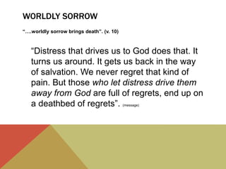 Sorrows, Godly and Worldly | PPTX