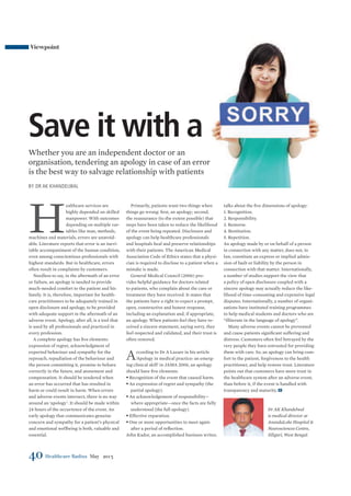 Sorry, a view point in health care radius | PDF