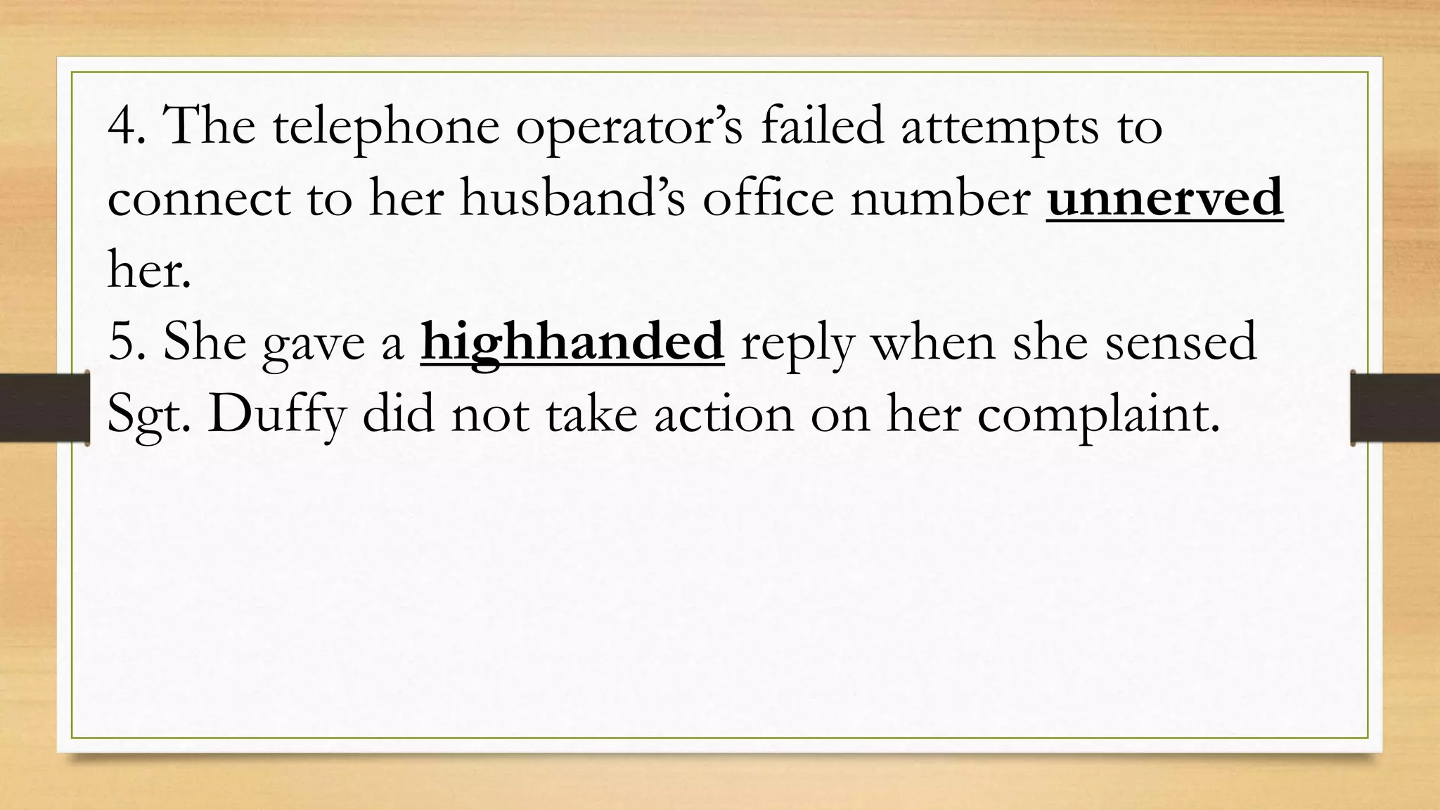Sorry, Wrong number by Lucille Fletcher | PPTX