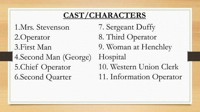 Sorry, Wrong number by Lucille Fletcher | PPTX | Drama | Genres