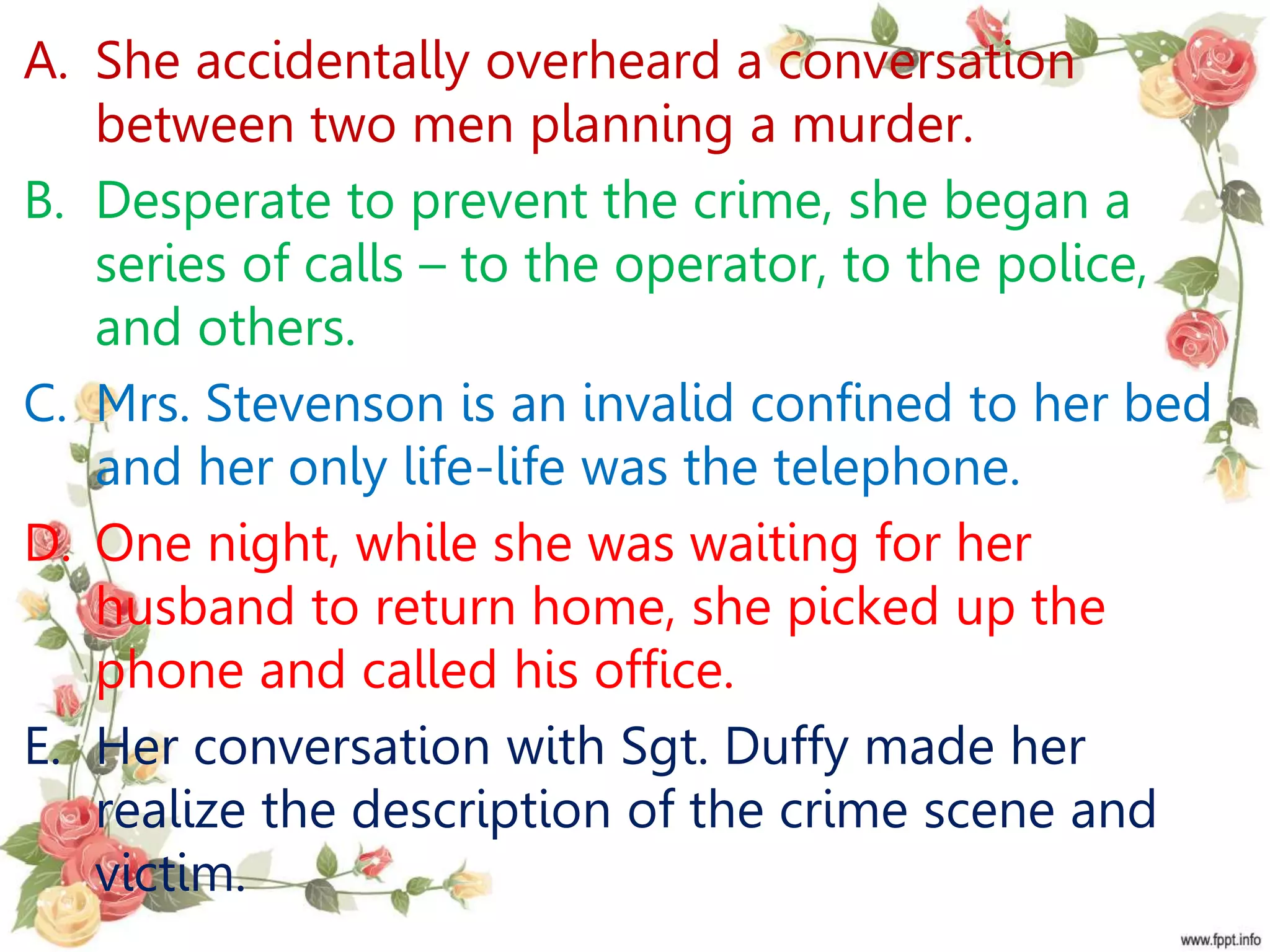 Sorry, Wrong Number vocabulary ppt.pptx | Death, Injury, or Military ...