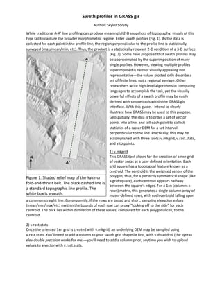 Create swath profiles in GRASS GIS | PDF