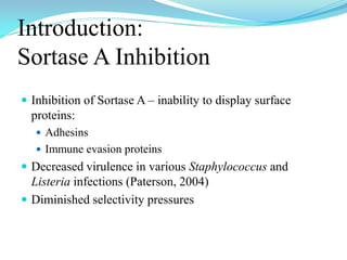 Sortase A Inhibition By Ugi Products | PPT