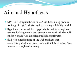 Sortase A Inhibition By Ugi Products | PPT