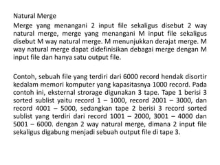 Sort dan merge file | PPTX