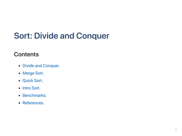 CS253: Divide & Conquer Sort (2019) | PPT