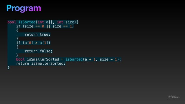 Check whether an Array is sorted or not | PPT