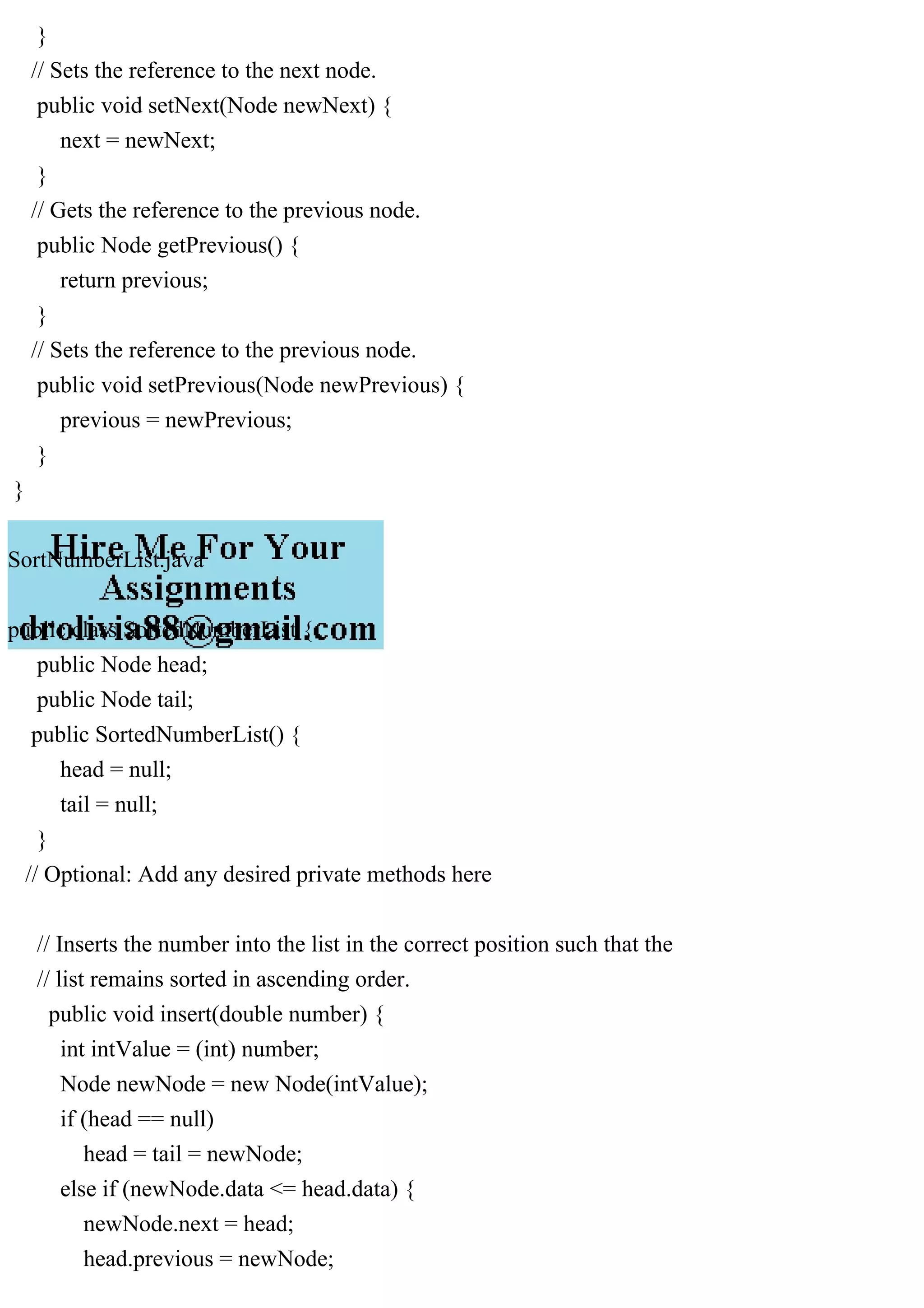 Sorted Number List Implementation With Linked Listsstep 1 Inspecpdf