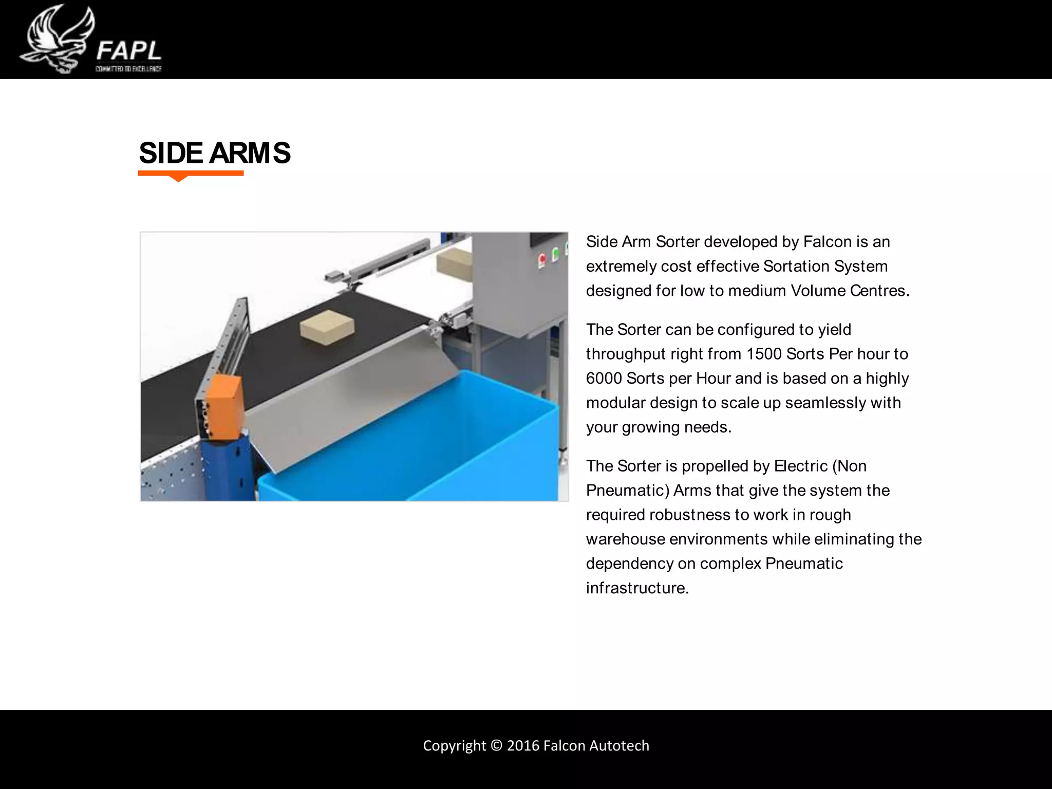 Intelligent Tilt Tray Sorter System by Falcon Autotech | PPTX