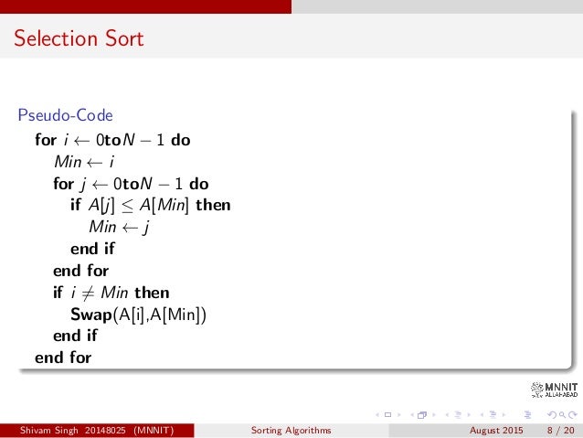 Sorting Algorithms