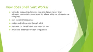 Radix and Shell sort | PPTX