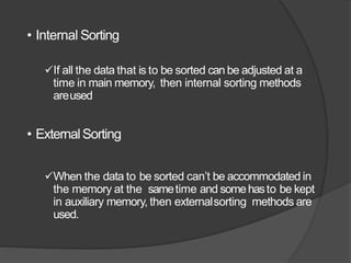 Sorting And Type of Sorting | PPT