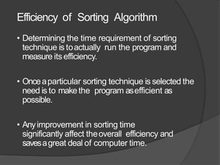 Sorting And Type of Sorting | PPT