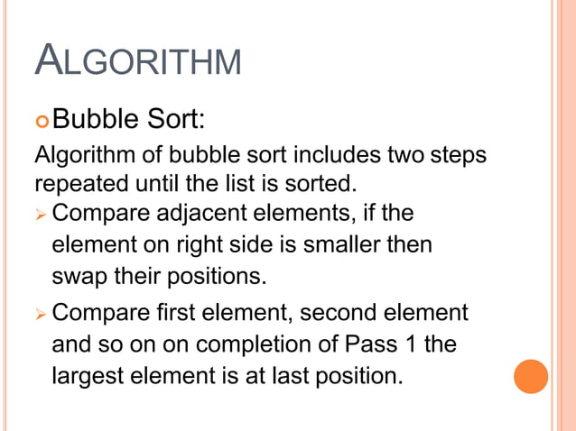 Bubble sort, Selection sort SORTING .pptx