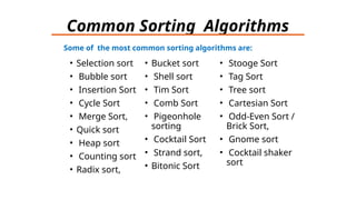 what is sorting algorithm and implementation.pptx