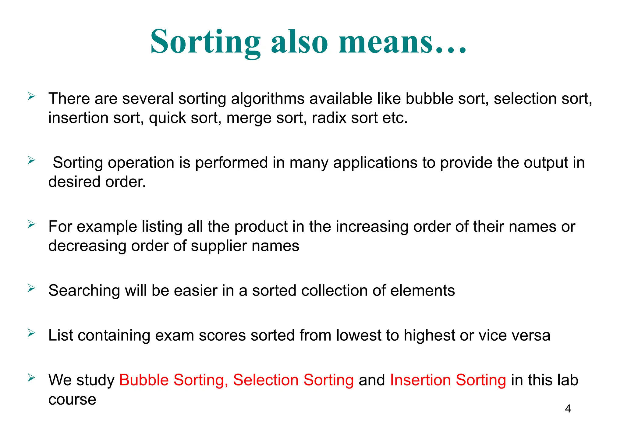 Technique for SORTING( Bubble, Selection and Insertion).pptx