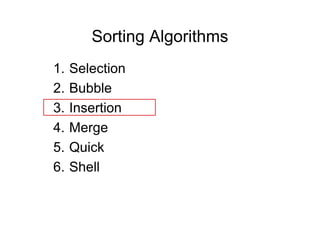 Sorting insertion-sort | PPT