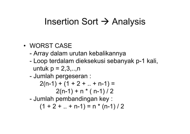 Sorting insertion-sort | PPT
