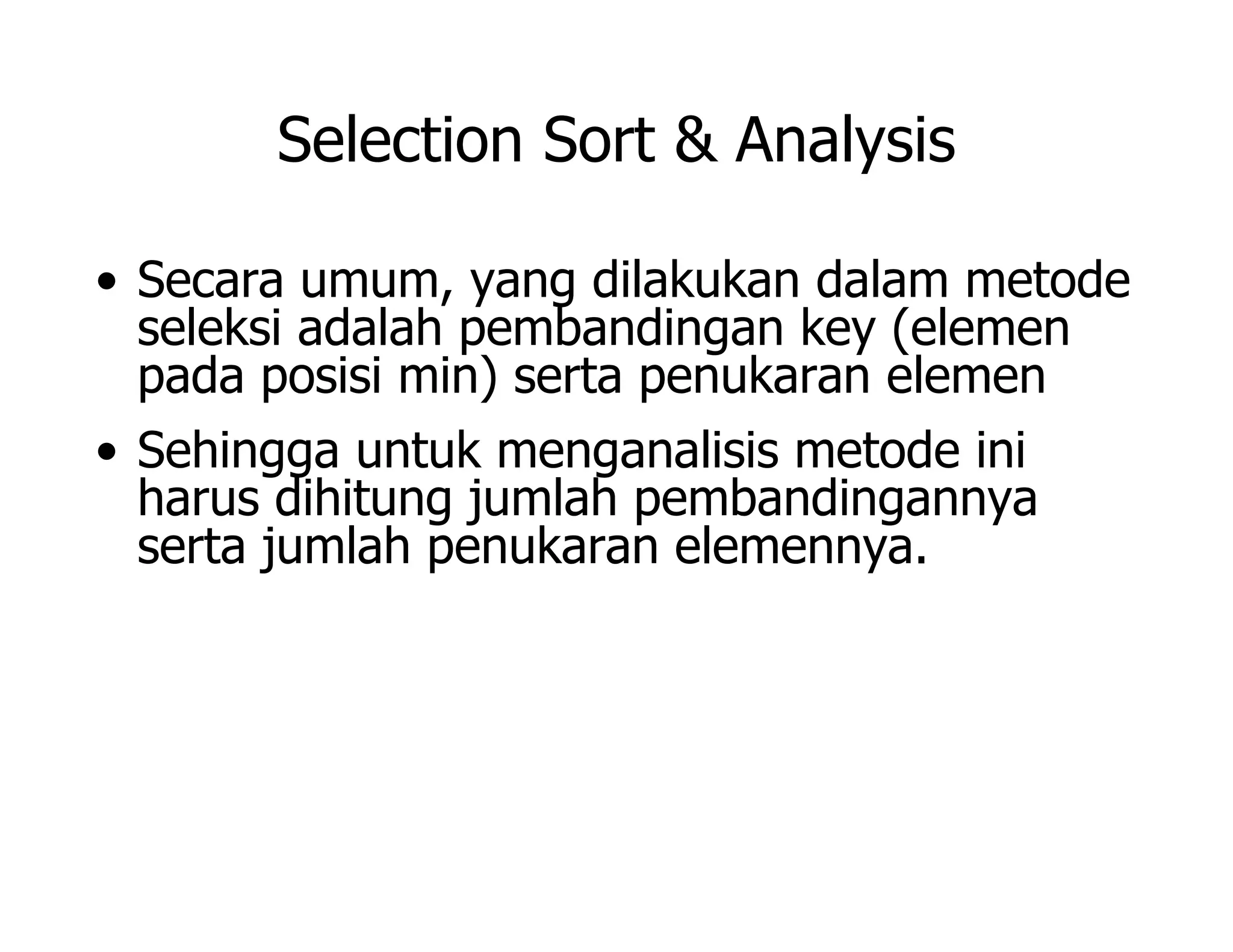 Sorting selection-sort | PPT
