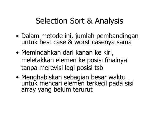 Sorting selection-sort | PPT