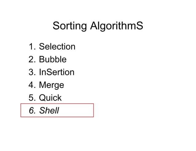 Sorting shell-sort bw | PDF