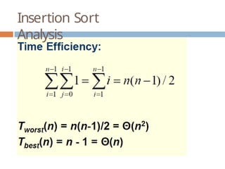 analysis of algorithm / sorting algorithm | PPTX