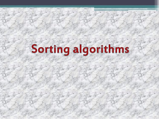 Sorting Algorithms 1394