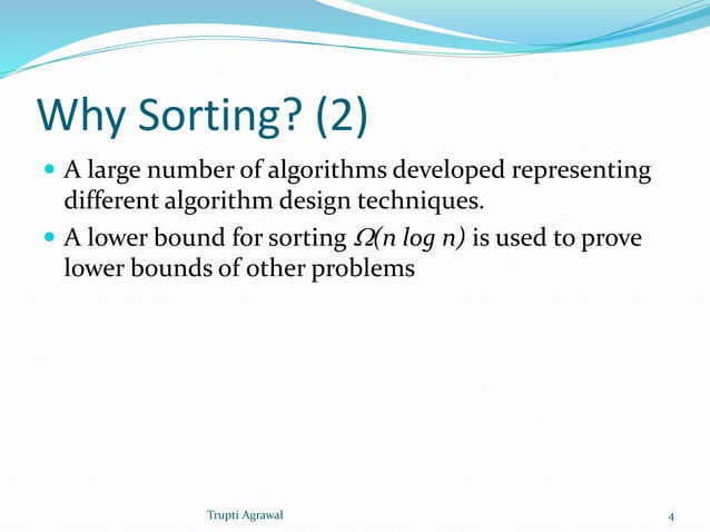 Sorting algorithms | PPTX