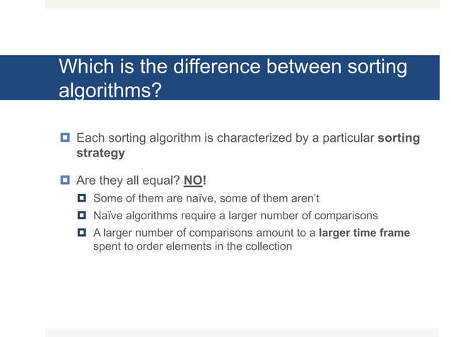 Sorting algorithms | PPTX | Programming Languages | Computing
