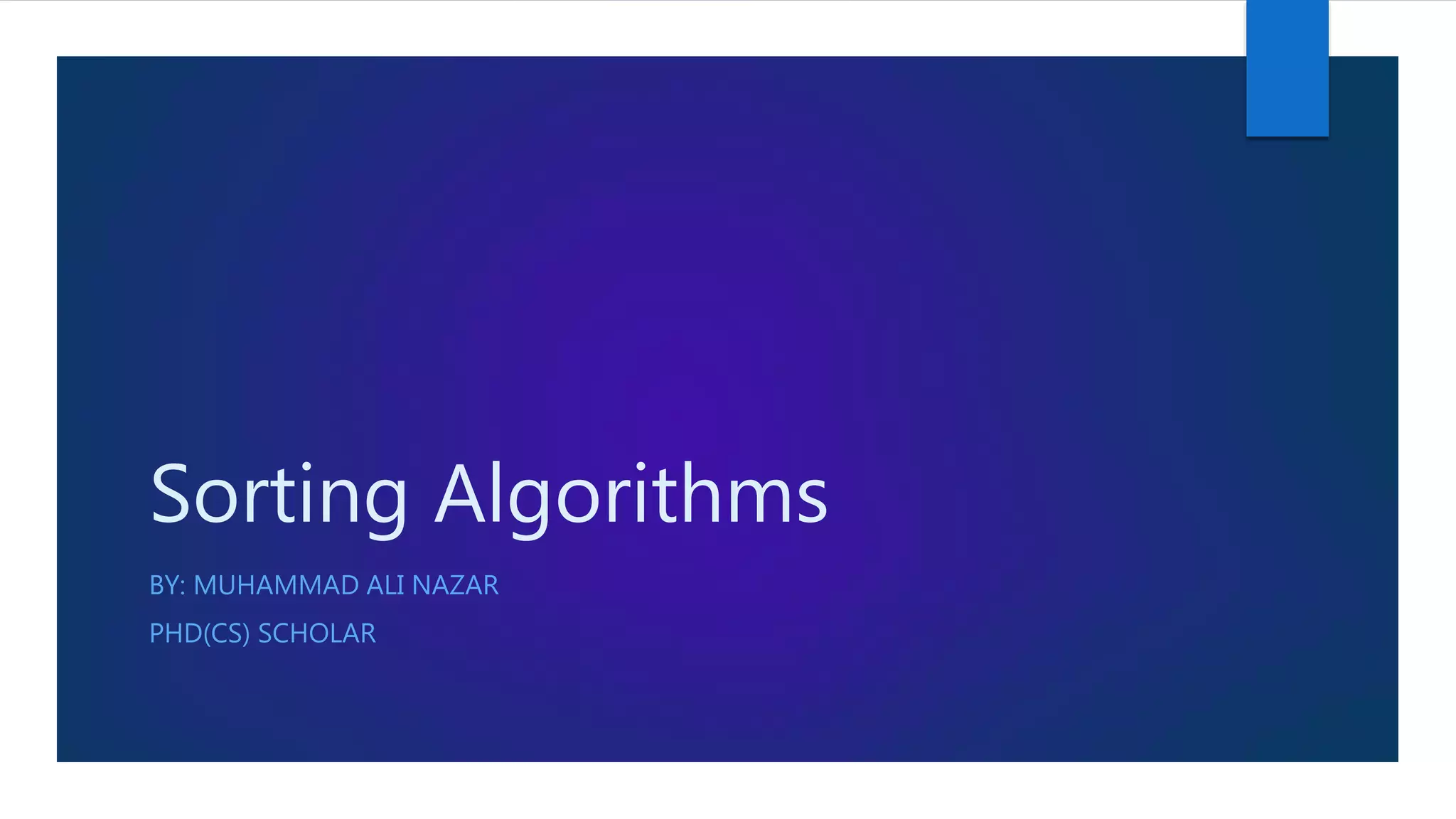 Sorting Algorithms Pptx