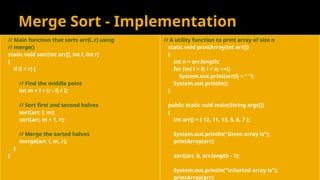 Sorting Algorithms java.pptx DSA notes Easy | PPTX