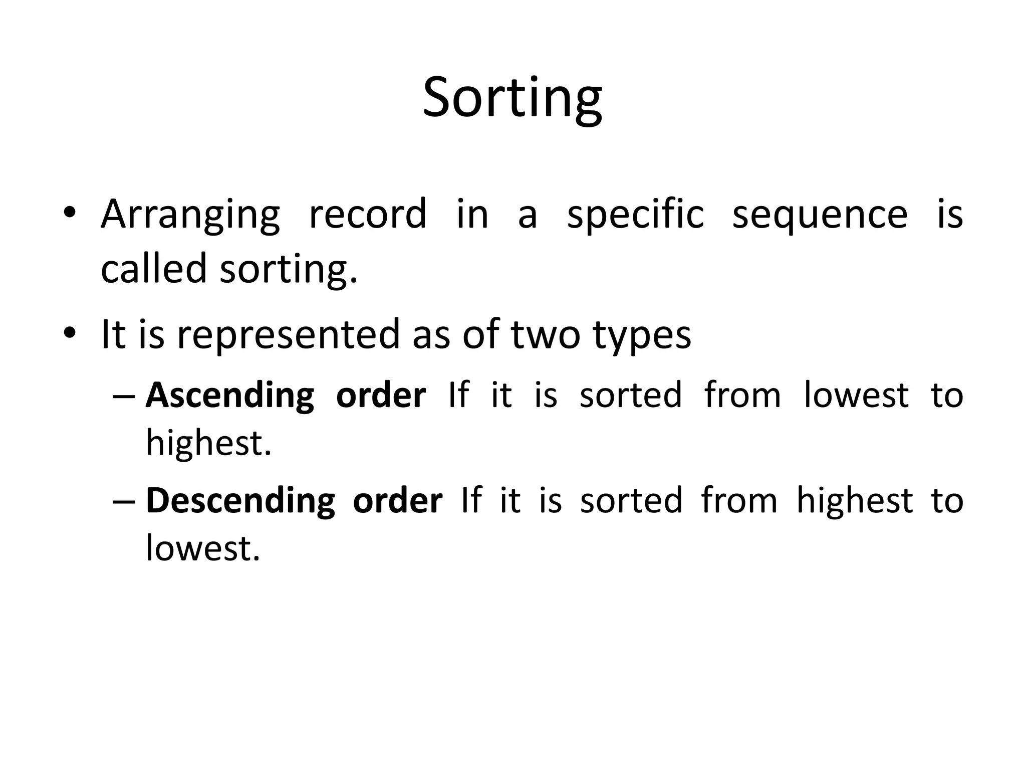 Sorting And Filteringpptx Technology And Computing