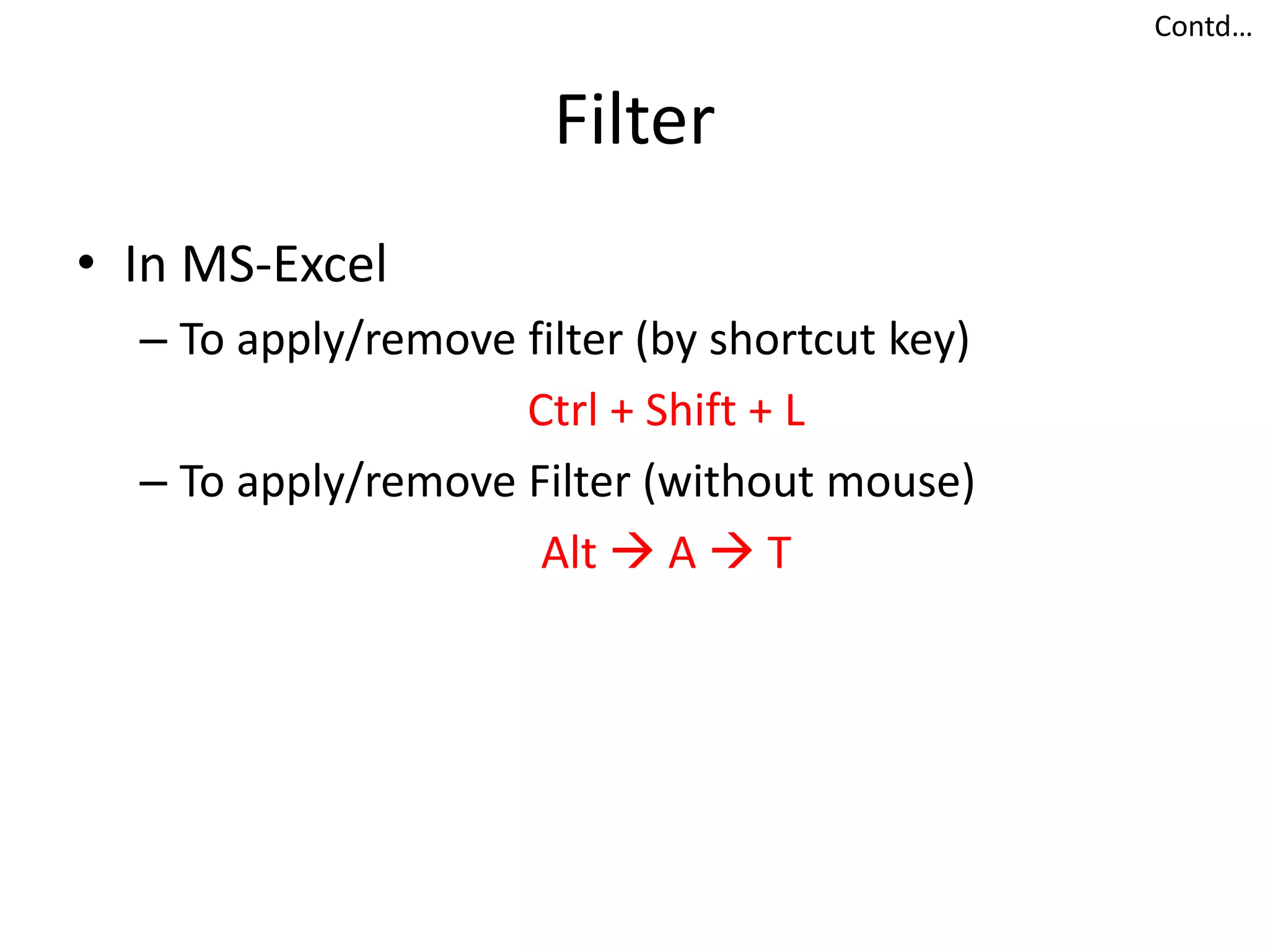 Sorting And Filteringpptx Technology And Computing