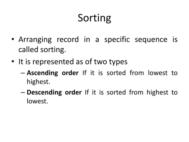 Sorting and Filtering.pptx | Technology & Computing