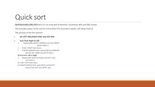 Sorting and hashing concepts | PPTX
