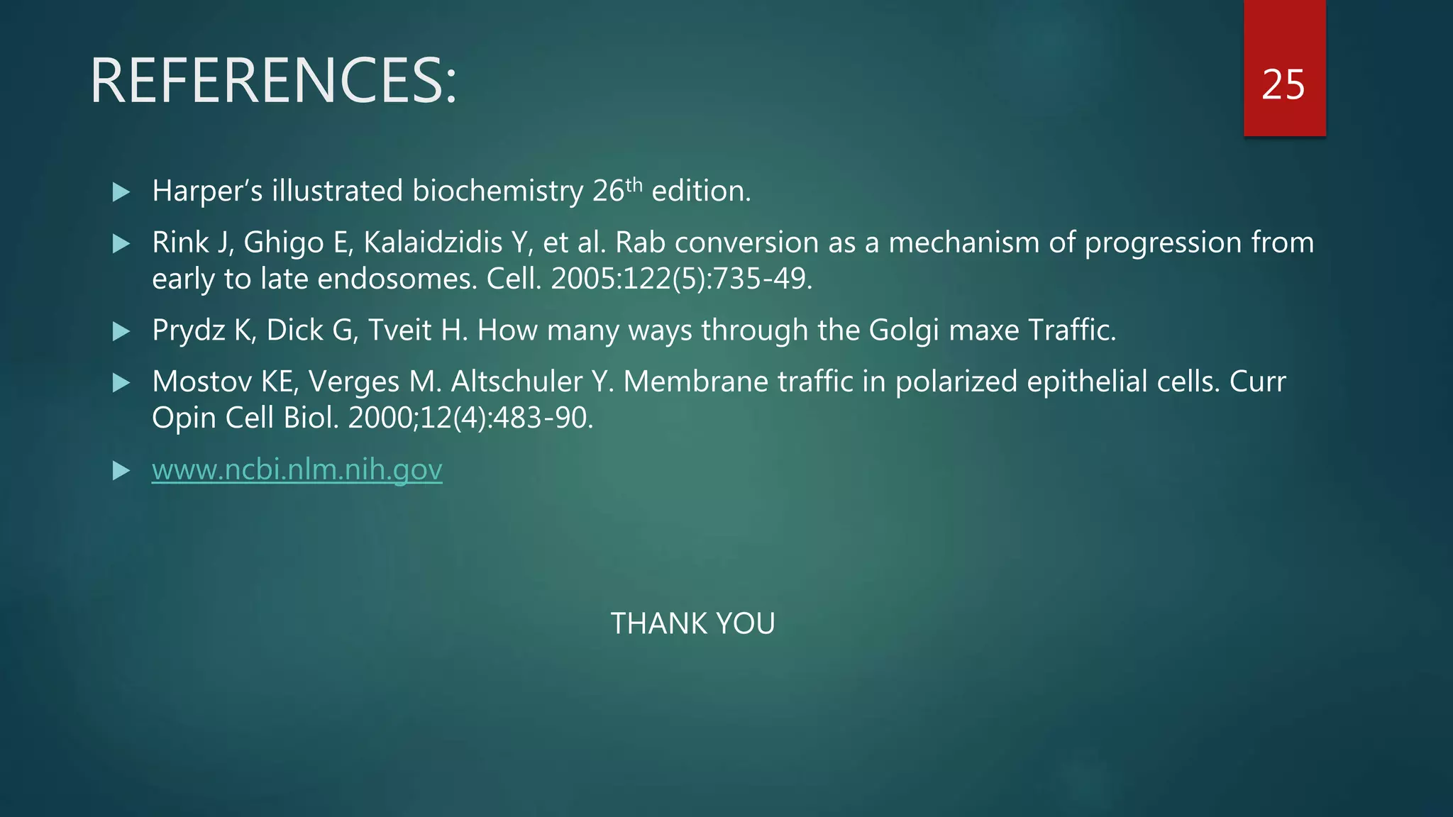 Sorting and sorting and regulation of intracellular transport | PPTX