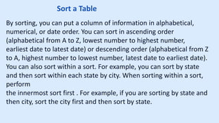 Sorting, Filtering, and Creating Relationships.pptx
