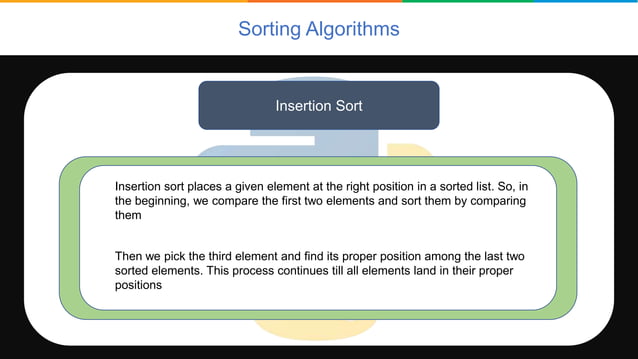 Sorting in python | PPTX | Computing | Technology & Computing