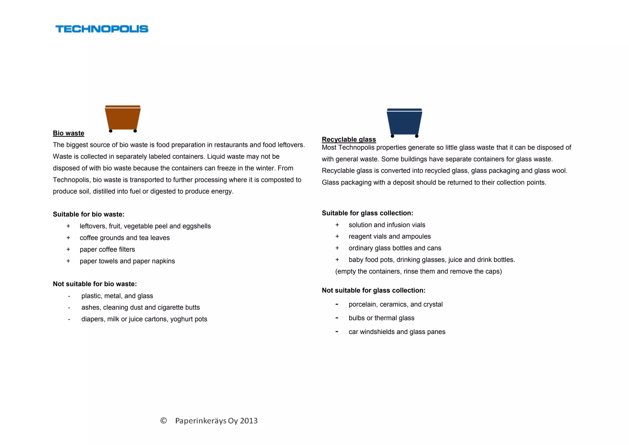Sorting instructions Technopolis | PPT