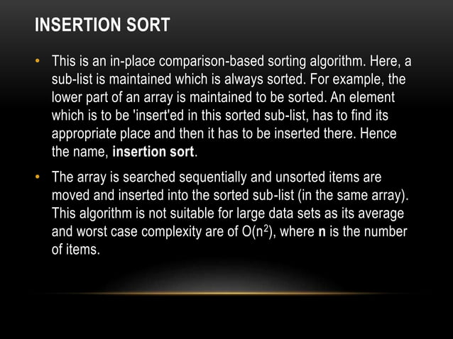 Sorting Method Data Structure Ppt