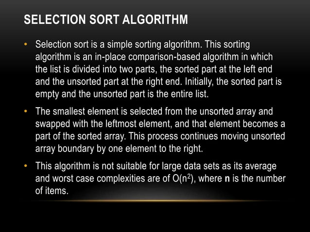 Sorting method data structure | PPT