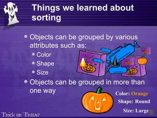 Sorting Objects (Math) | PPT