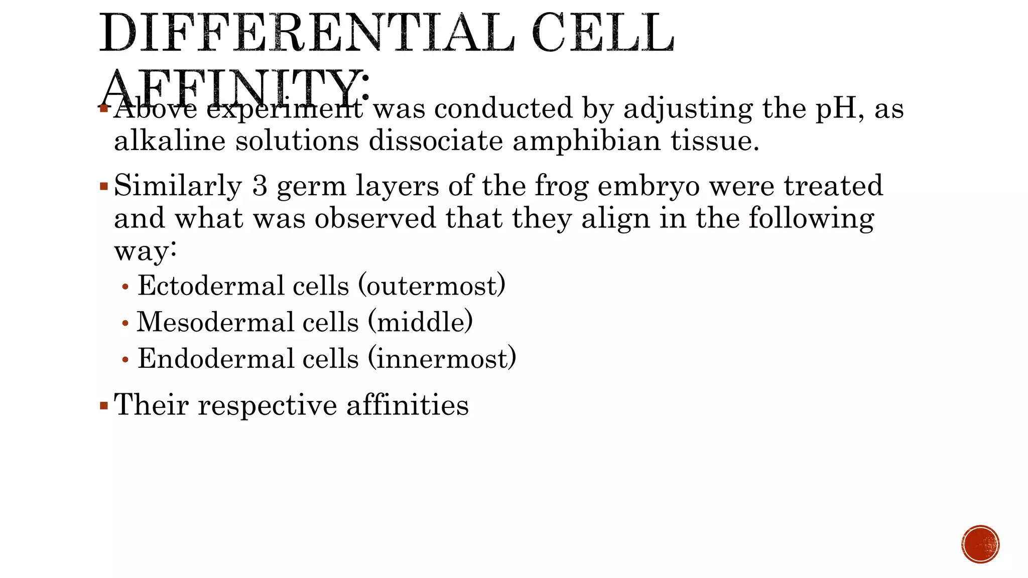 Sorting out embryonic tissue & cell recognition, M. Sc. Zoology ...