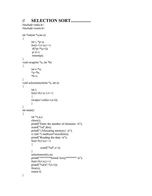 Sorting programs | PDF
